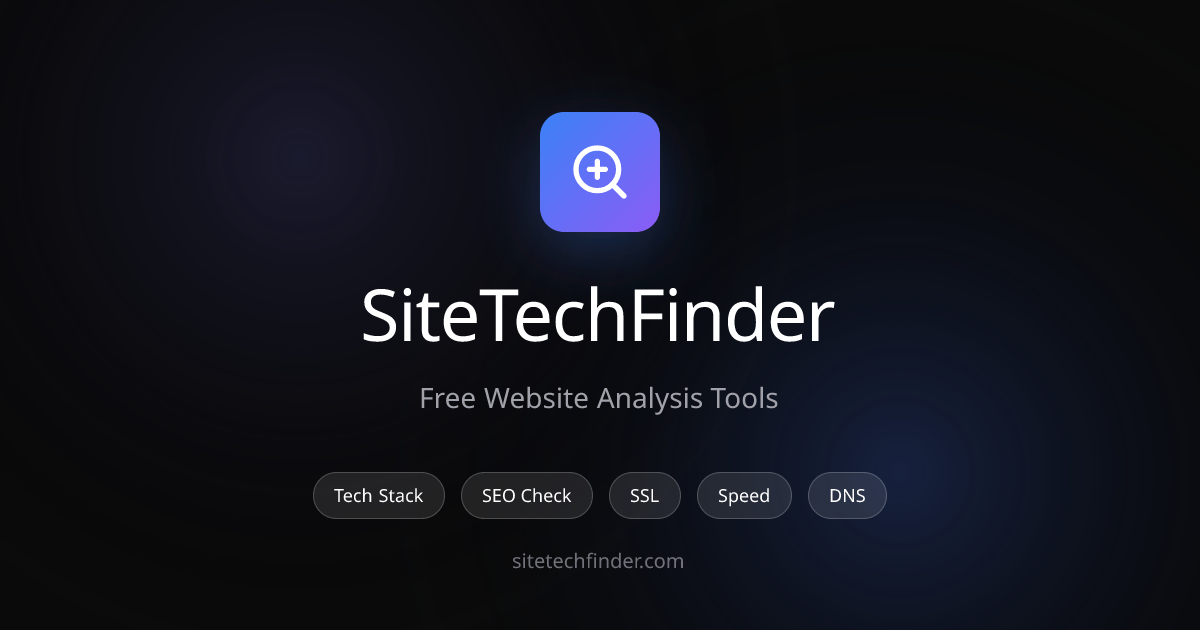 Free Website Analysis & Technology Checker Tools | SiteTechFinder